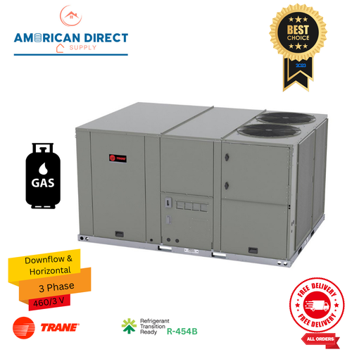 Trane Precedent 20 Ton Gas Package Unit 460V / 3Ph RTU/Horizontal 14.8 ...