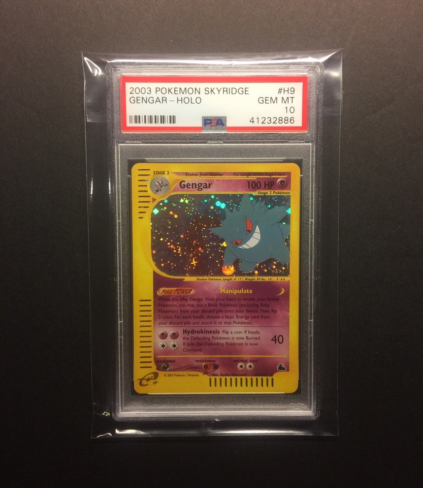 Pokemon Card Gengar H9 H32 Holo E Reader Psa 10 Gem Mint Skyridge 2003