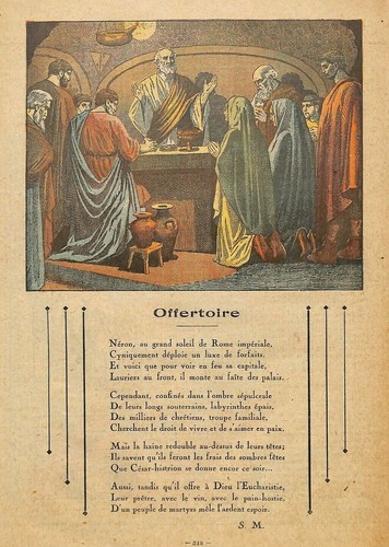 OFFERTOIRE / CHRETIENS REFUGIES DANS LES SOUTERRAINS / ILLUSTRATION ...