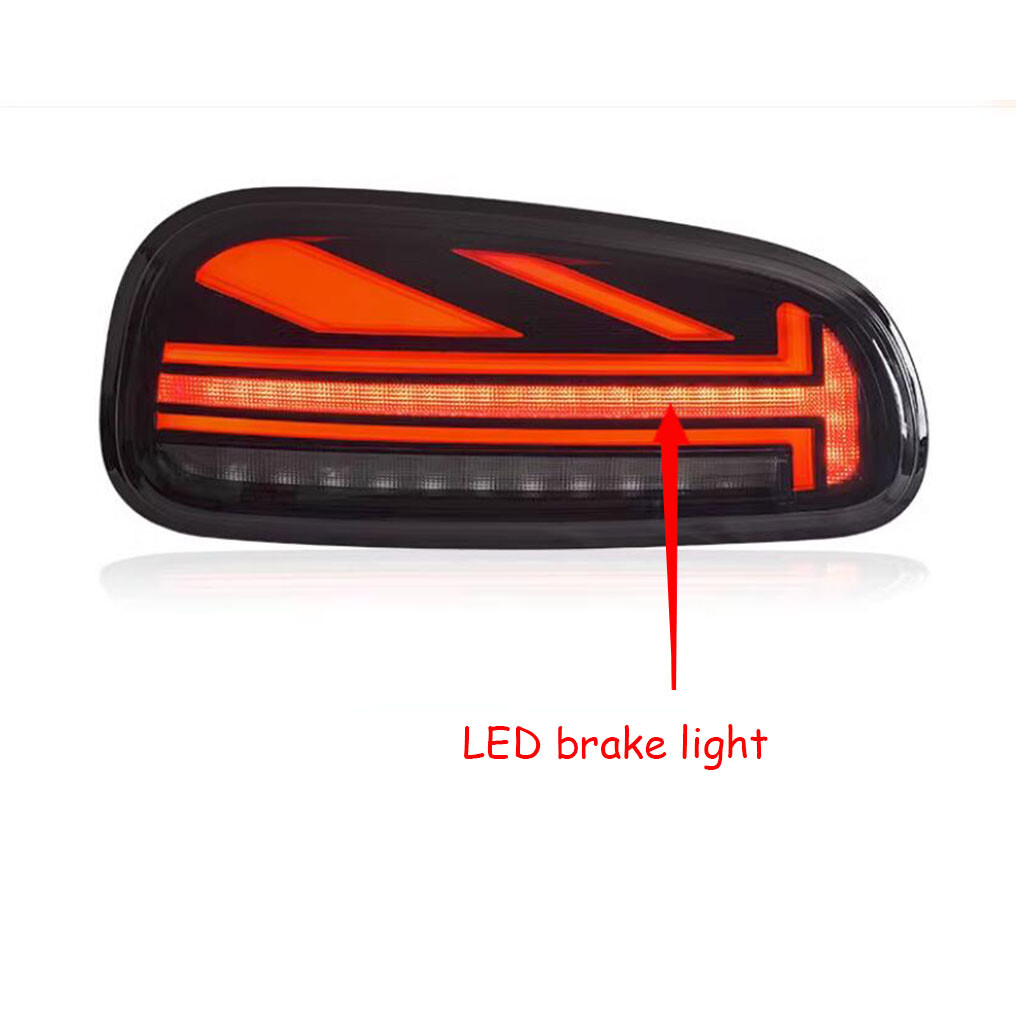 LED Smoked Black Union Jack Tail Light Rear Lamp Kit For Mini Cooper ...