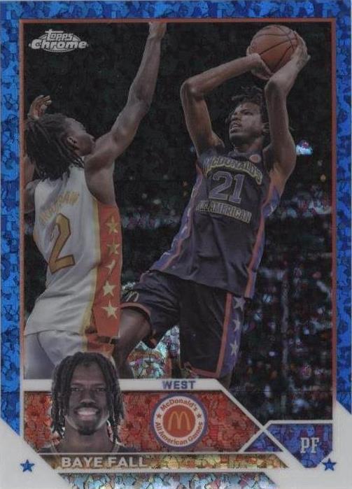 2023 Topps Chrome McDonald's All American - Baye Fall #16 Blue Mini ...