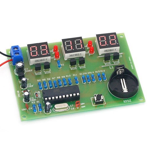 6 Digit LED Digital Electronic Alarm Clock DIY Making Kit Soldering ...