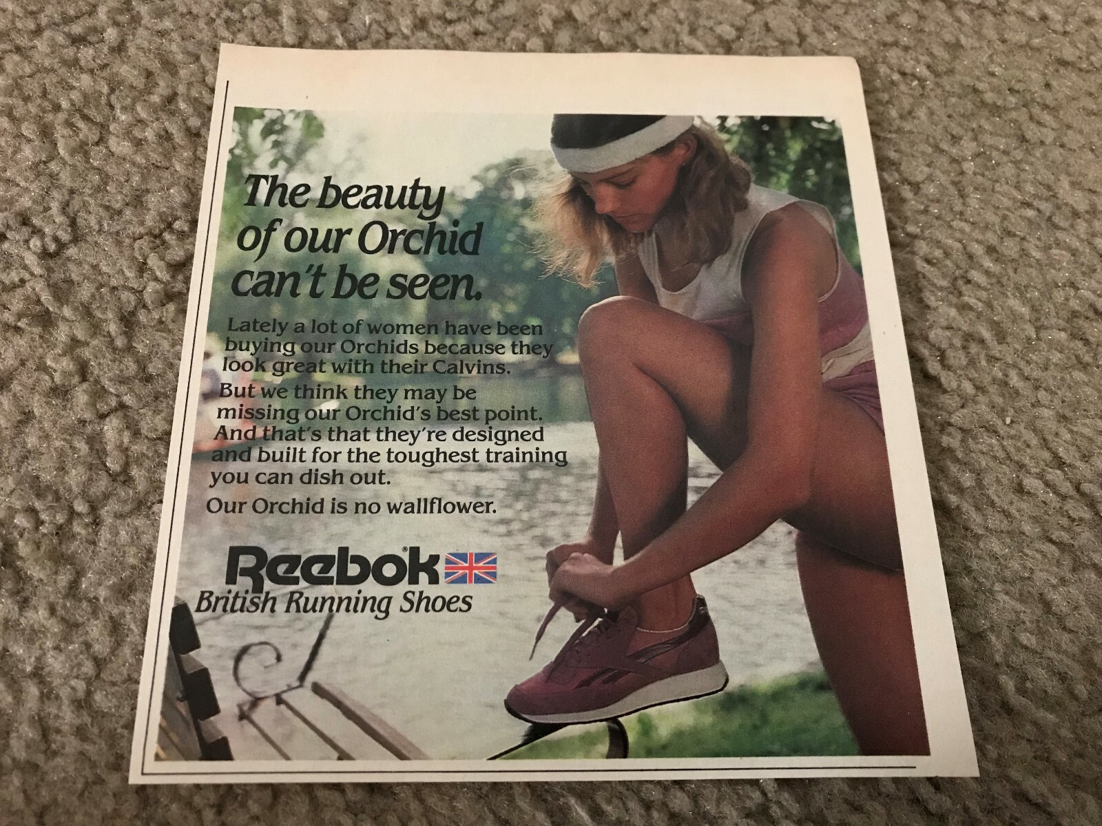Vintage 1982 REEBOK ORCHID Women Running Shoes Poster Print Ad 1980s ...