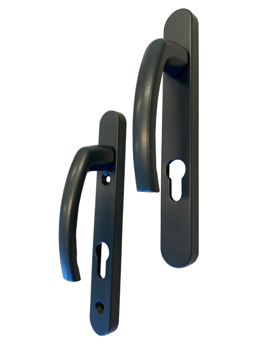 Grey Door Handles for uPVC sprung 220mm lever replacement set 92pz ...