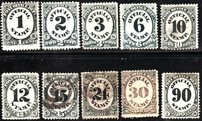 EAS_STAMPS US #O35 - O45 U or NG SCV. $450.00 | eBay