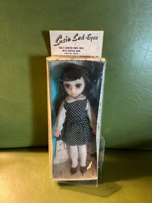 Susie Sad Eyes Doll Original Outfit in box 1960's Vintage Big Eye Doll ...