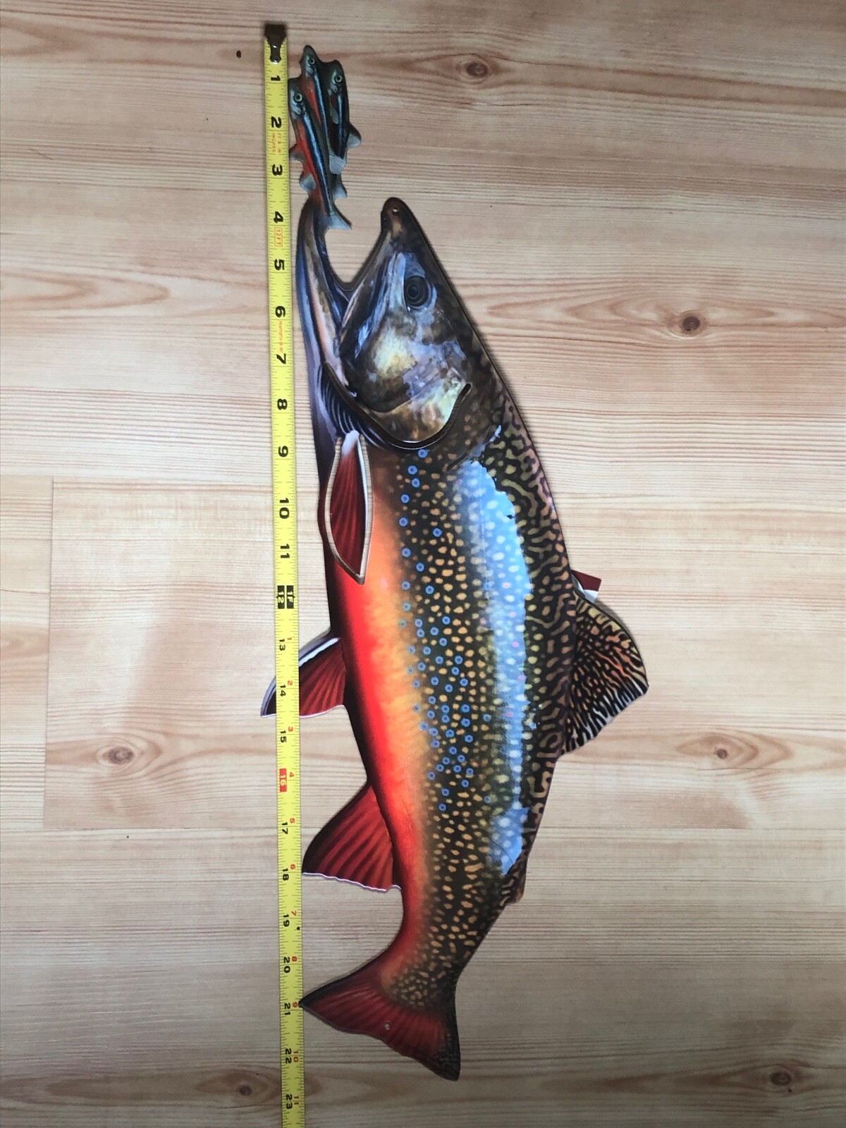 20 Inch Male Brook Trout Metal Replica - Realistic Wildlife Art Wall ...
