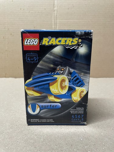 Vintage 2001 Rare LEGO Racers Surfer Blue Car Vehicle Building Toy Kit ...