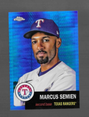 MARCUS SEMIEN 2022 Topps Chrome Platinum #380 BLUE PRISM REFRACTOR ...