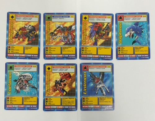 Lot Of 7 Digimon Trading Cards TCG Kimeramon Dokugumon Dolphmon ...