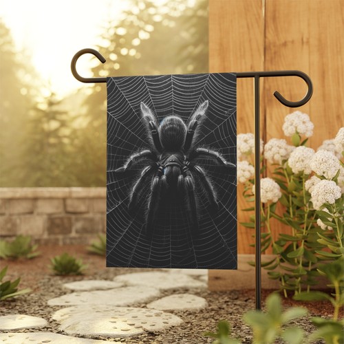 Spider Web Garden Banner, Tarantula Design, Creepy Outdoor Decor | eBay
