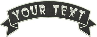 Custom Embroidered Full Vest Biker (Iron on) Patch 13.5" Top Rockers ...