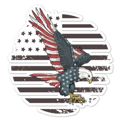 Bald Eagle US Flag, Vinyl Decal Sticker, Indoor Outdoor, 3 Sizes, #7819 ...