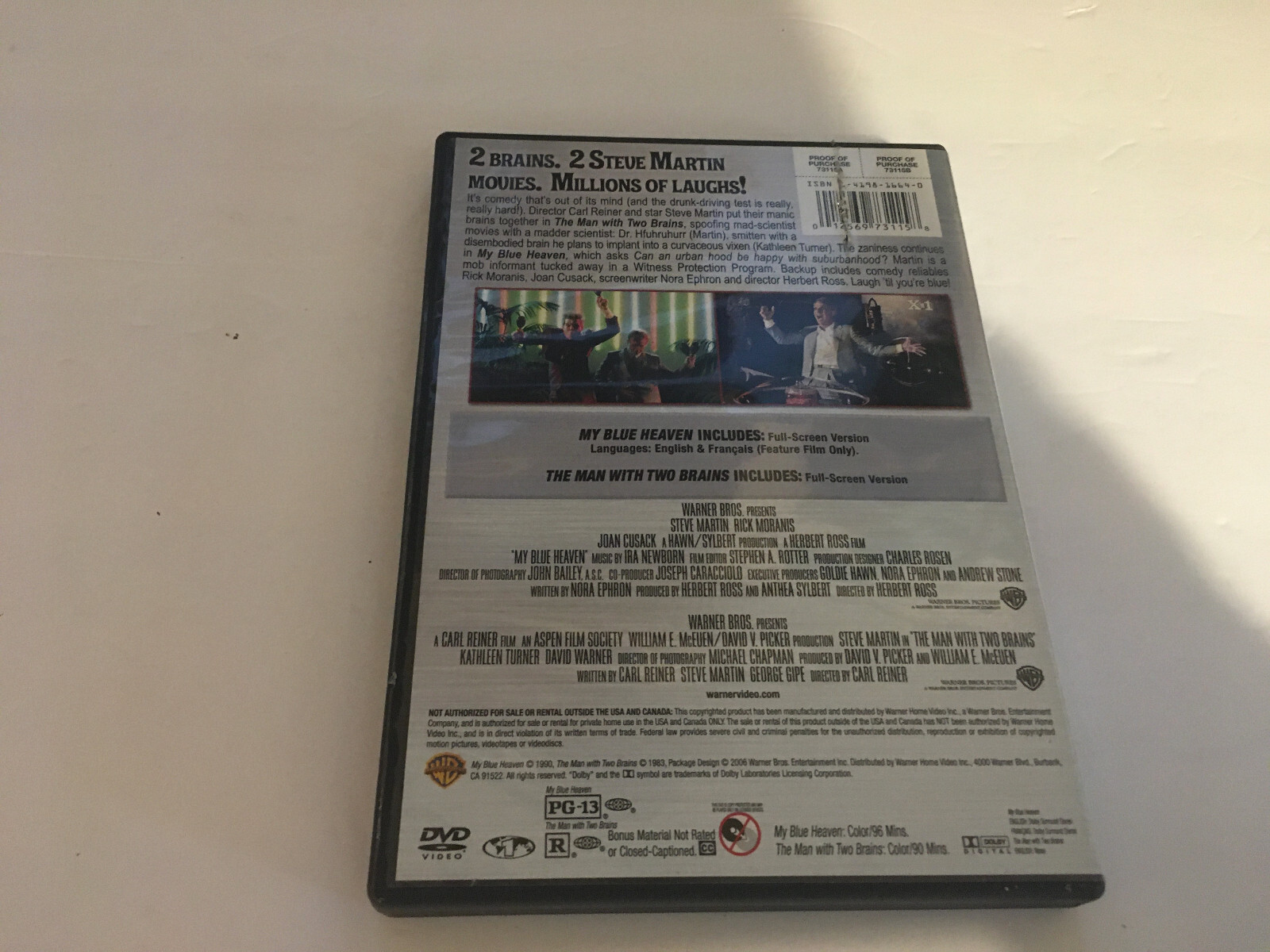 My Blue Heaven/The Man With 2 Brains Steve Martin (DVD, 2006, 2-Disc ...