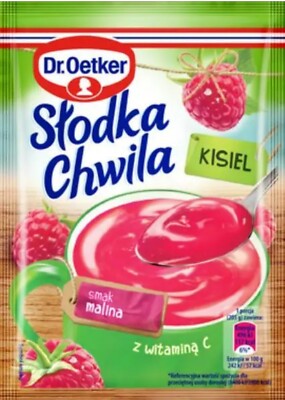 15x DR OETKER KISIEL SLODKA CHWILA MALINOWY 30G - RASPBERRY DESSERT x15 ...