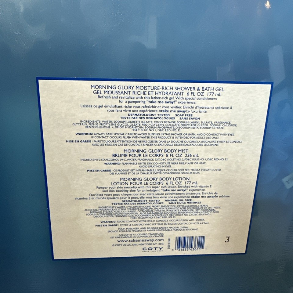 Calgon Take Me Away MORNING GLORY Gift Set-Body Wash & Mist, Bath Beads ...