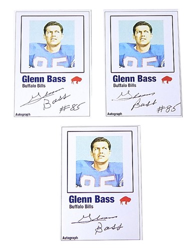 Lot of (3) Glenn Bass Signed Reprint Autograph Card Auto Bills | eBay