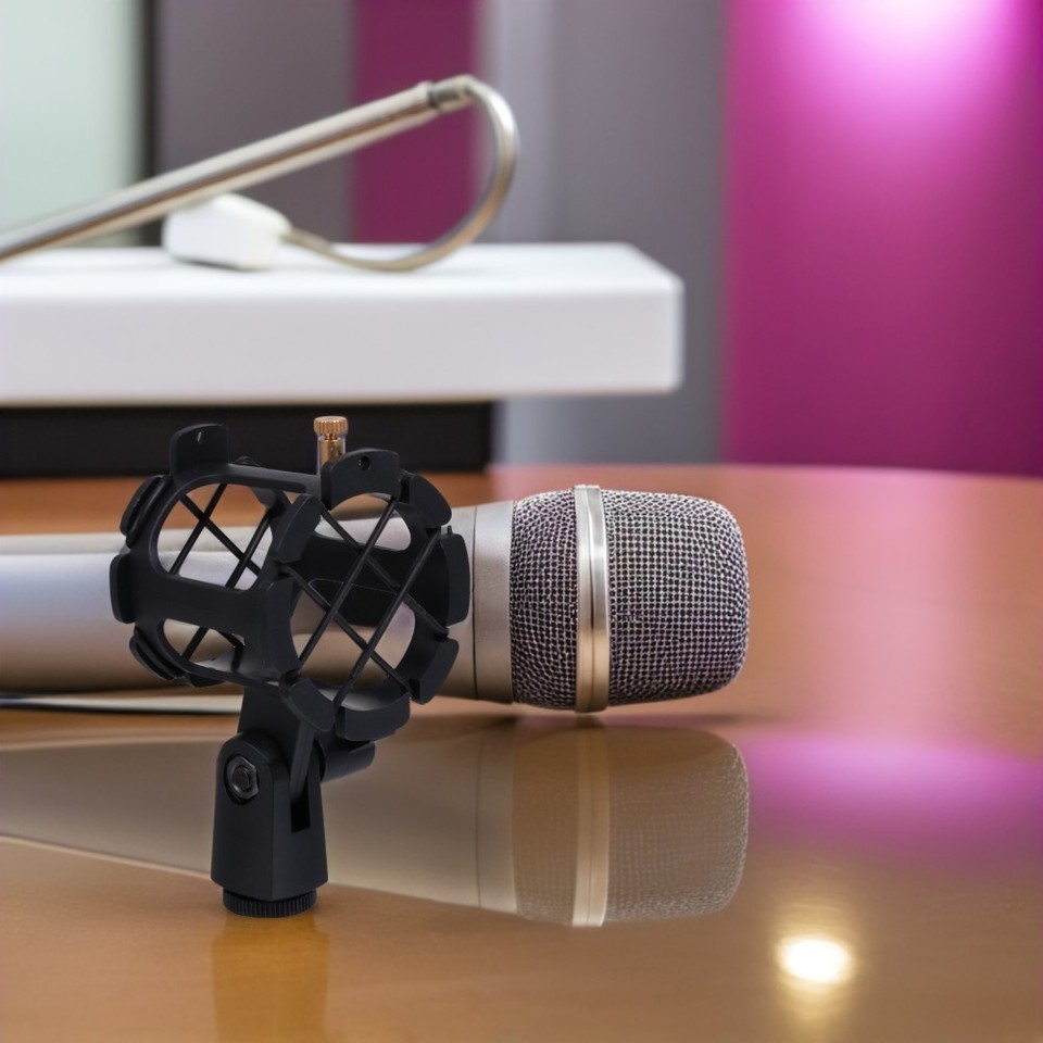 2 Pcs Anti-vibration Mic Stand Holder for Condenser Microphone Shock ...