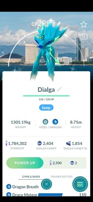 Shiny Origin Dialga Fukuoka NORMAL moveset Pokémon Go Trade Read Desc ...