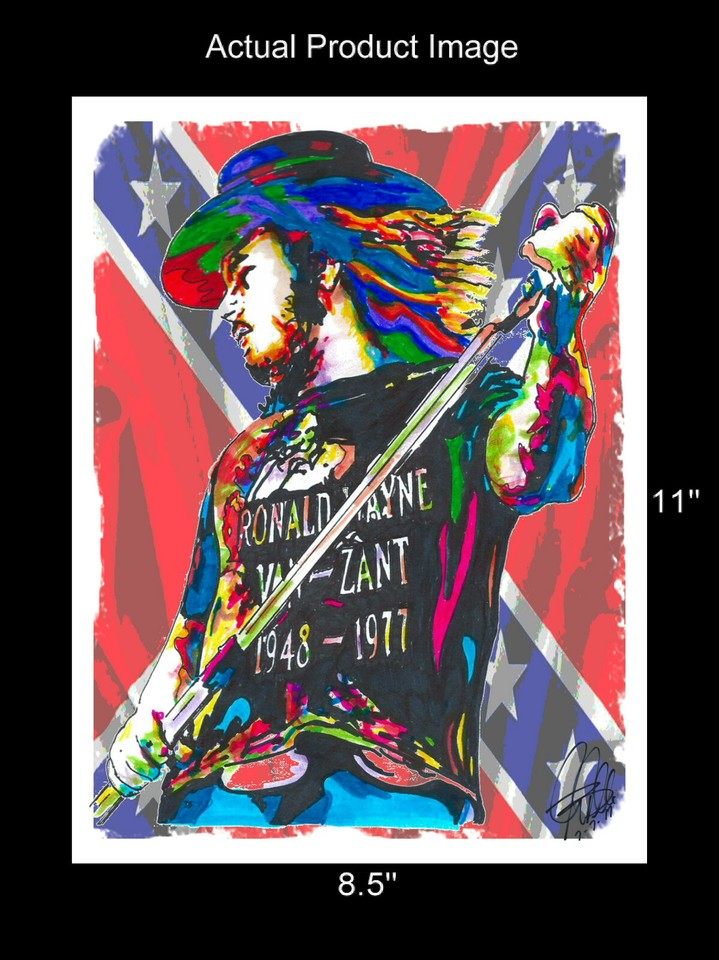 Ronnie Van Zant Lynyrd Skynyrd Singer Rock Music Poster Print Art 8 ...