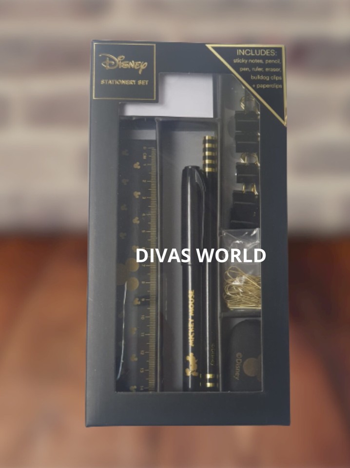 Disney Mickey Mouse Kids Stationery Set Pen Pencil Ruler Novelty Gift ...