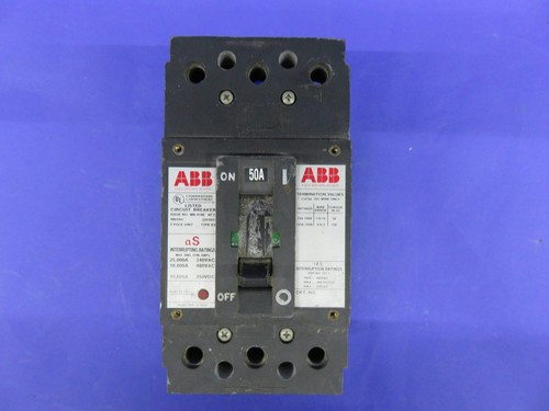 ABB CIRCUIT BREAKER UXAB-727131-R-113 50A 480V 3P 1YEAR WARRANTY | eBay