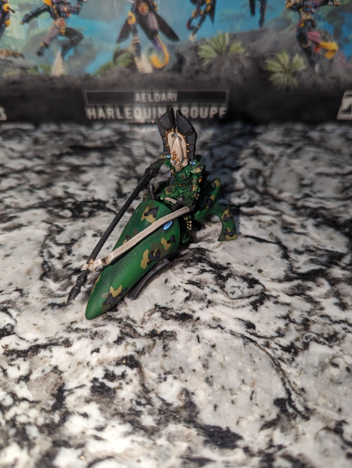 Warhammer 40K Eldar Aeldari Autarch Skyrunner custom (includes base not ...