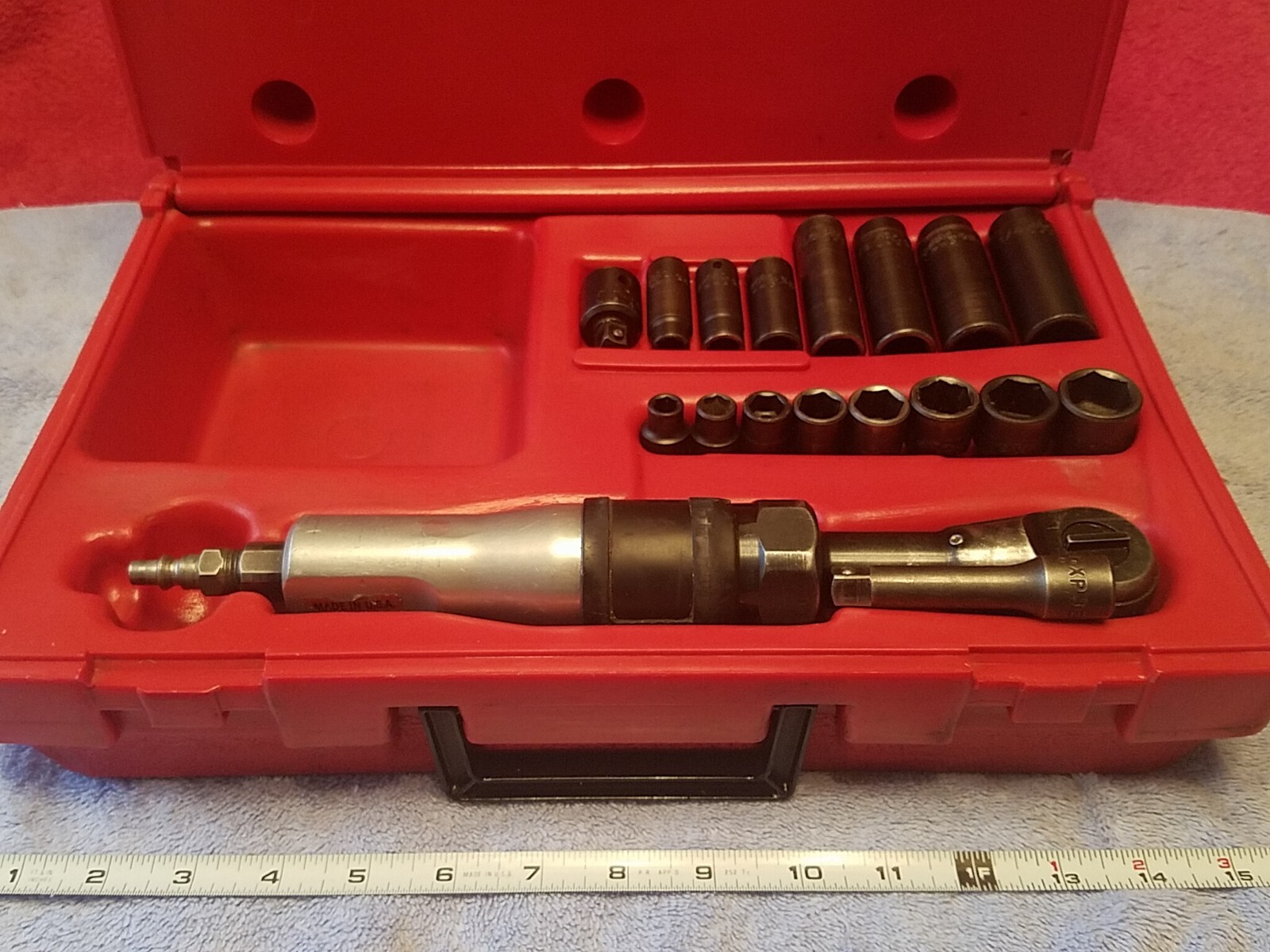 MAC TOOLS 3/8" DRIVE SAE IMPACT SOCKET SET 6 PT 18 PC IN CARRYING CASE ...