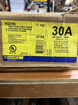 30 Amps & Under - Square D Heavy Duty Safety Switch