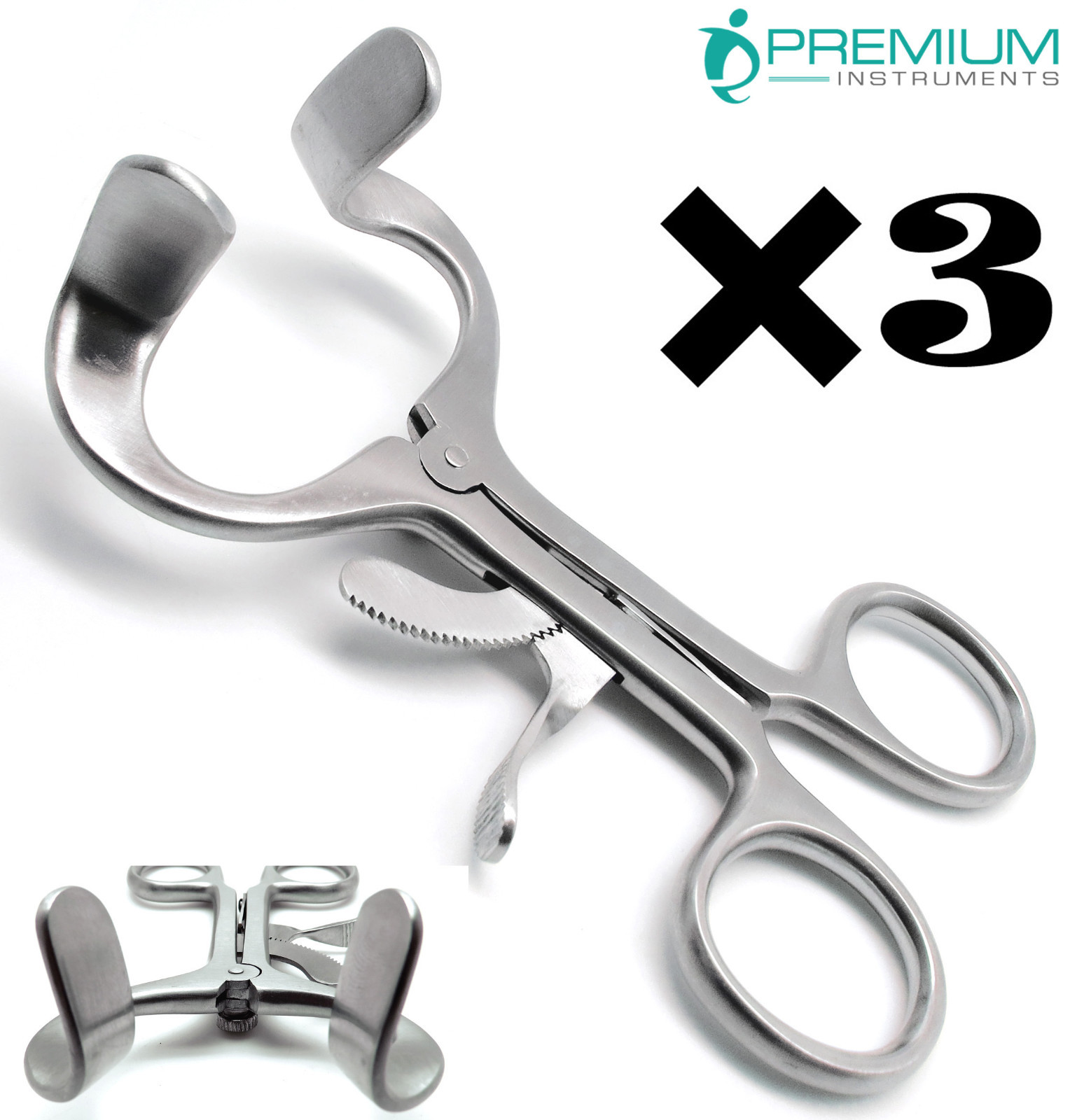 3× Dental Mouth Gag 4.5" Surgical Mouth Opener Molt Premium Instruments ...