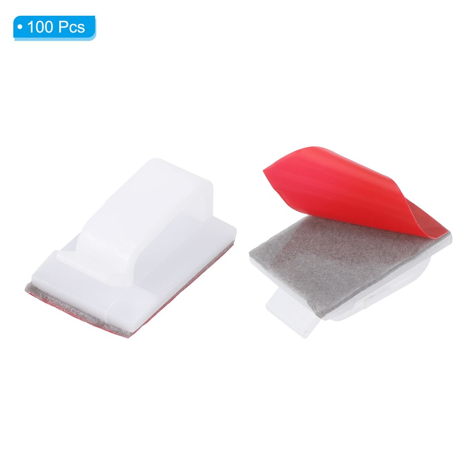Cable Clips, 100pcs Adhesive Cable Clamp Clip Wire Holder White 14x20mm ...