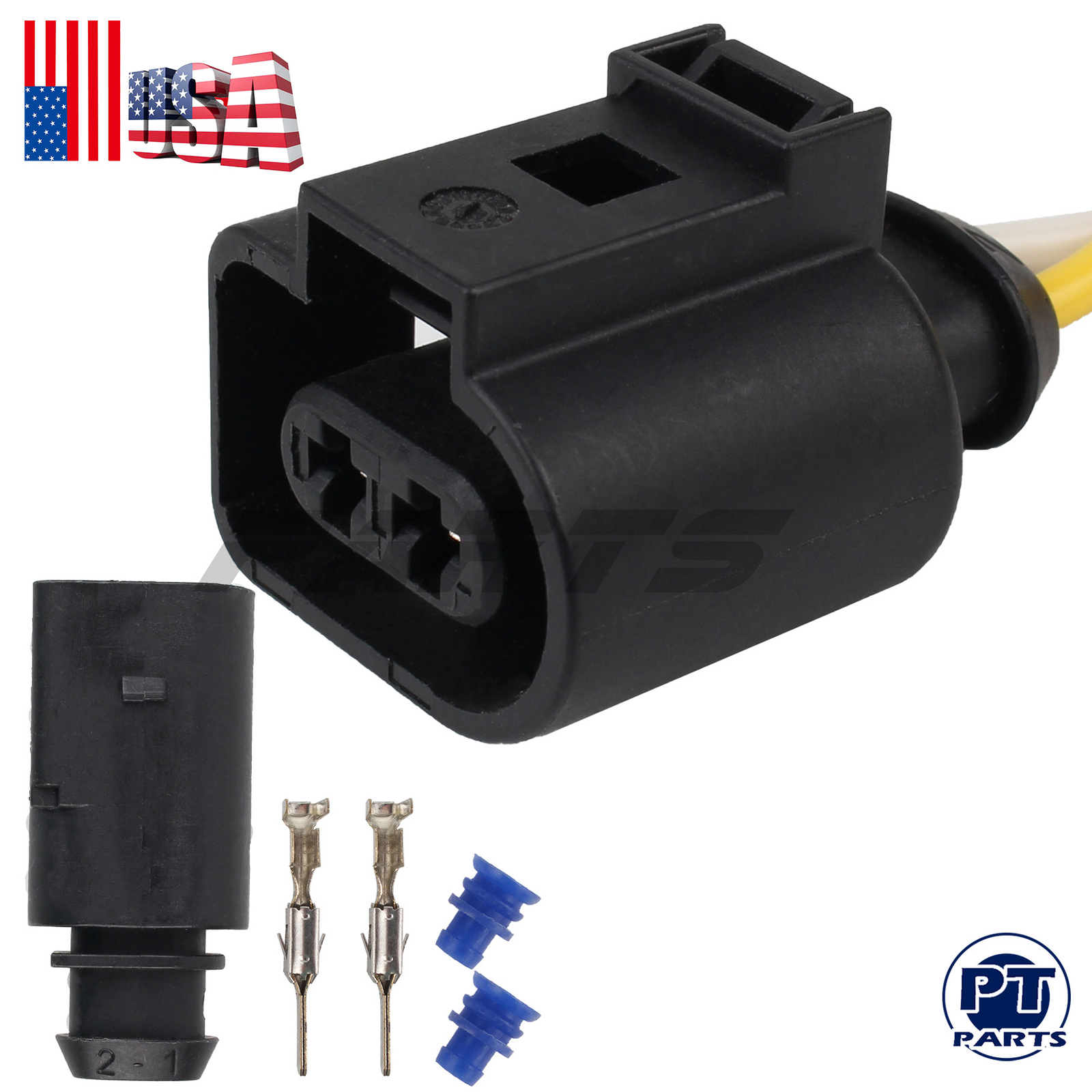 Air Temperature Sensor Plug Pigtail OE 1J0973702 for Audi VW Jetta ...