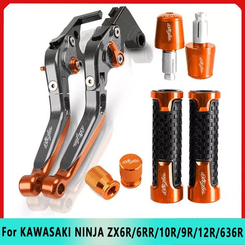 For KAWASAKI NINJA ZX6R/6RR/10R/9R/12R/636R Clutch Levers New Grips ...