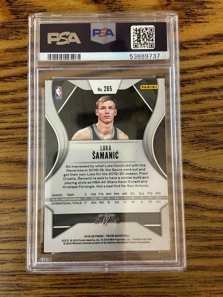 PSA 10 2019 Panini Prizm Luka Samanic #265 Rookie Card, Gem Mint | eBay