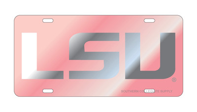 LSU Tigers Mirrored Pink License Plate / Car Tag | eBay