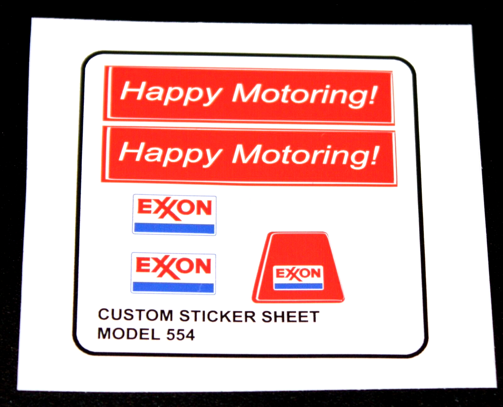 Custom Aufkleber für 554 Replacement Sticker Sheet for Exxon Fuel ...