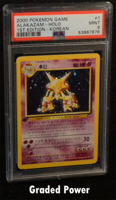 Base Set 1st Edition Korean Alakazam KOREAN PSA 9 HOLO (7676) 1/102 ...