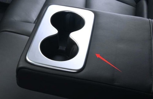 Fit For Cadillac XT5 2017-2022 Matte Silver Rear Water Cup Panel Frame ...