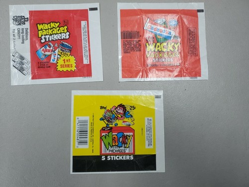 Lot of (3) Different Wacky Packages Series 1 Sticker Wrappers #20 i3 | eBay