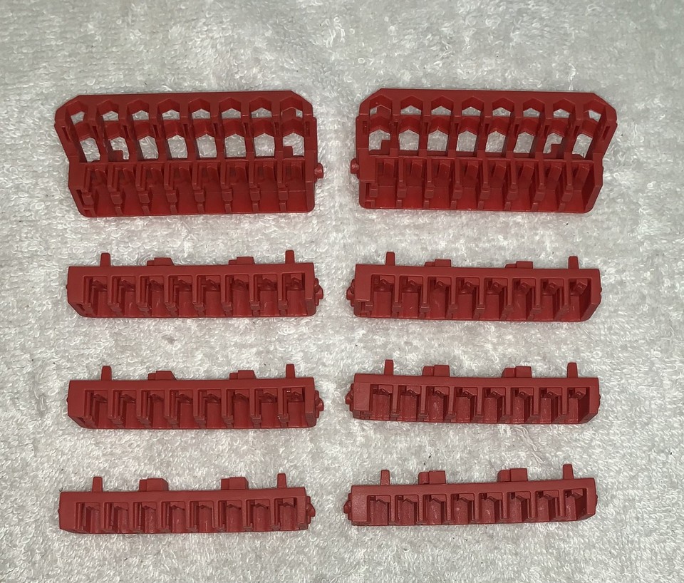MILWAUKEE SHOCKWAVE BIT TIP HOLDER RACKS LOT OF 8 RED INSERTS BIT ...