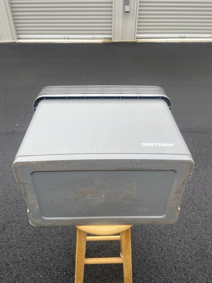 Vintage Craftsman Portable Tool Box Sit Stand Step Stool Tote Stacking ...