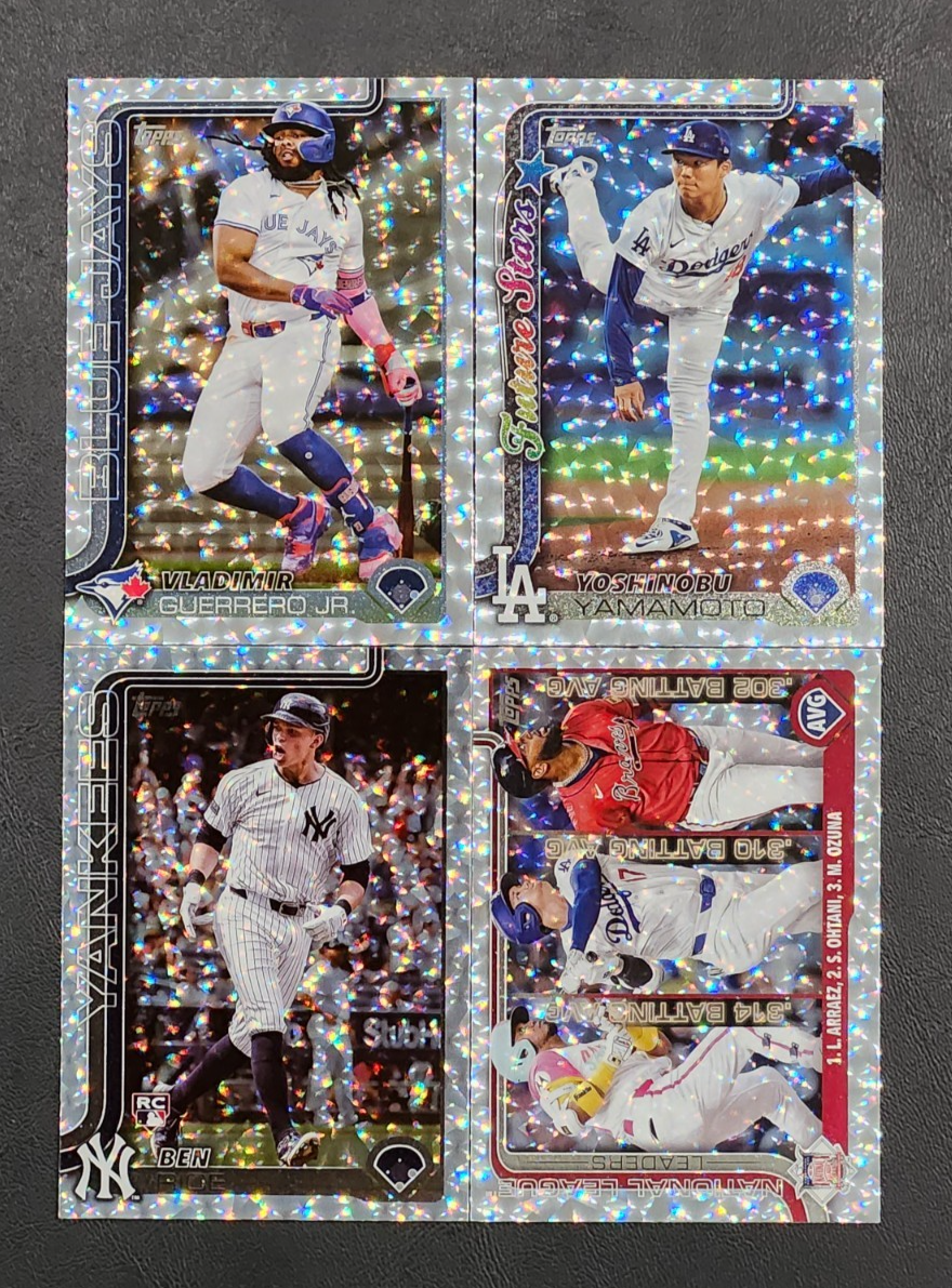2025 Topps Series 1 / Series 2 SILVER CRACKLE FOIL BOARD Parallels You ...