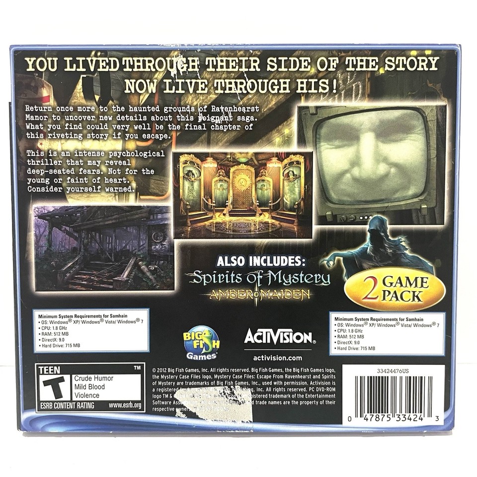 Big Fish Games Mystery Case Files: Escape from Ravenhearst PC Windows ...