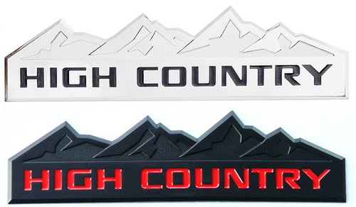 2x High Country Emblem Badges Door Tailgate 3D Nameplate for Silverado ...
