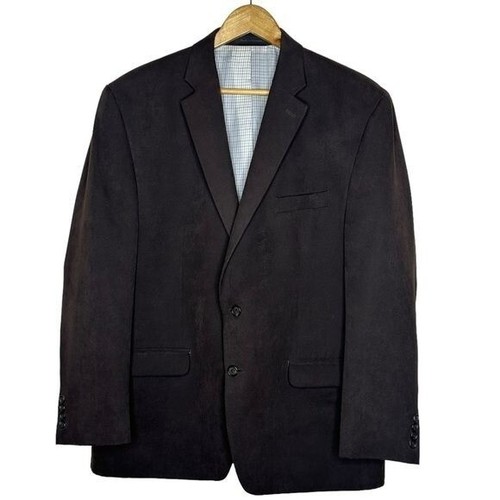 Lauren Ralph Lauren Faux Micro Suede Brown Sport Coat Size 46R 2 Button ...