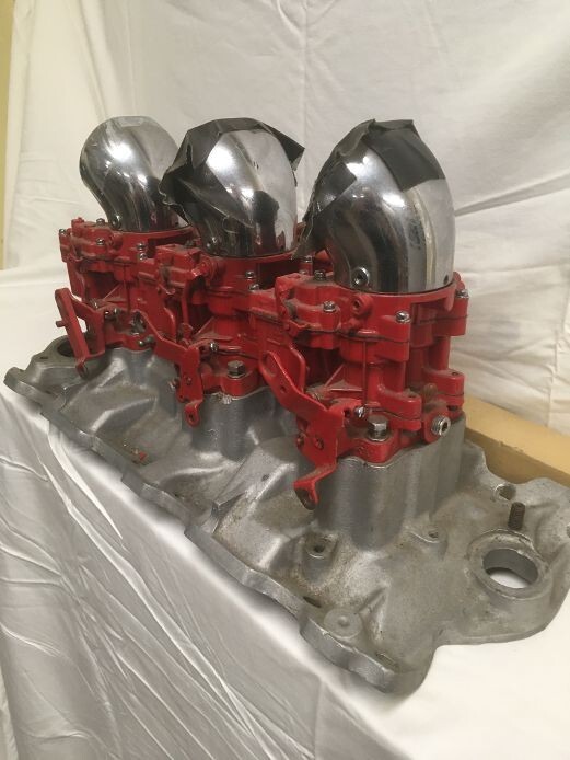 fenton intake manifold - Chevy small block with tripple two barrels | eBay