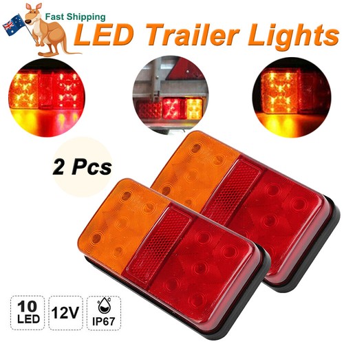 2pcs Led Trailer Lights 12V Volt Tail Lamp Stop Indicator 4WD 4x4 ...