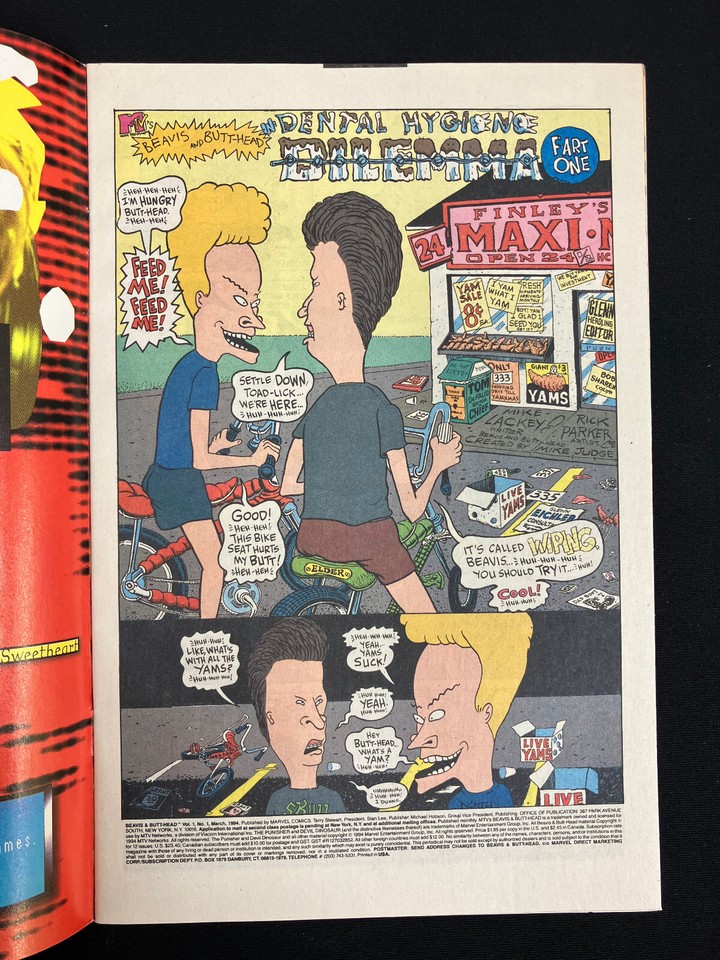 Beavis and Butthead 1 Marvel Comics 1994 NM! | eBay