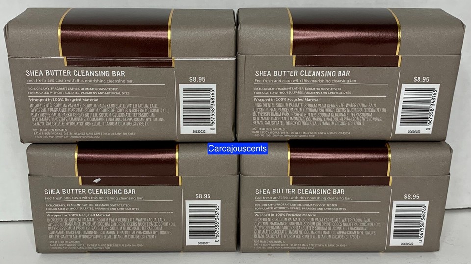 Bath & Body Works Leather & Brandy Shea Butter Cleansing Bar Soap set ...