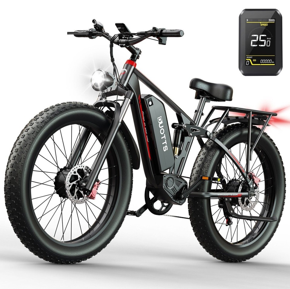 DUOTTS S26 Dual Motor Electric Bike 26'' E-Bike 48V 20Ah E-Mountain ...